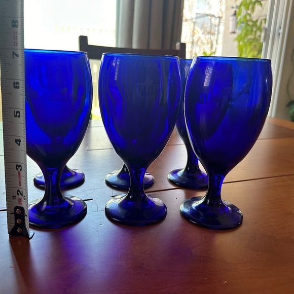 Libbey | Dining | 6 Libbey Cobalt Blue Glasses | Poshmark